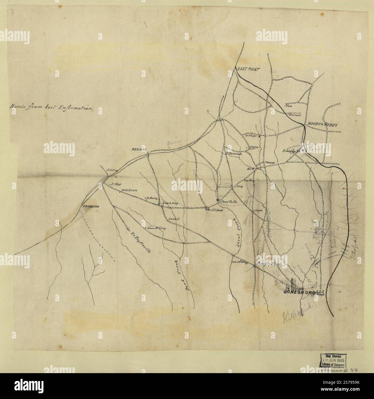 [Map of the country northwest of Jonesboro, Georgia, Aug.-Sept. 1864 ...
