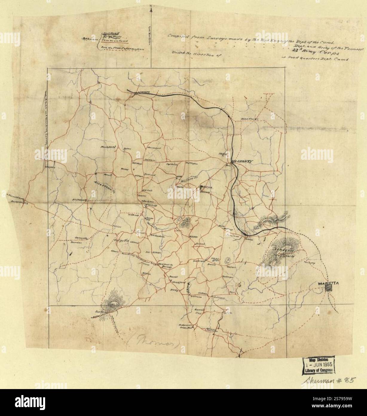 [Map of the northwestern part of Cobb County, Georgia, showing Union ...