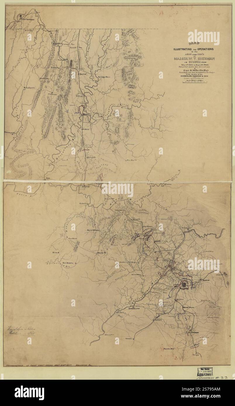 Map illustrating the operations of the army under com'd of Maj. Gen. W ...