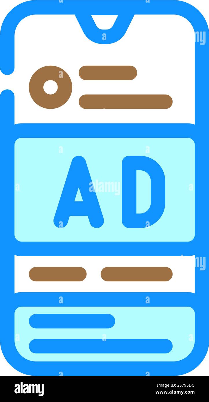 social media advertising color icon vector. social media advertising ...