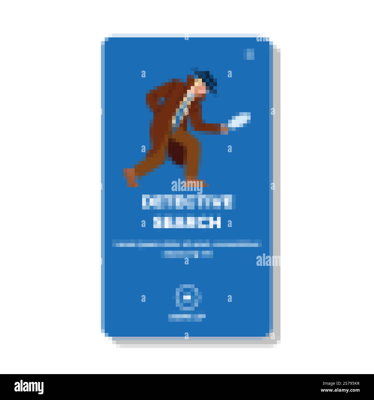 detective search vector. business data, glass find, man, information ...