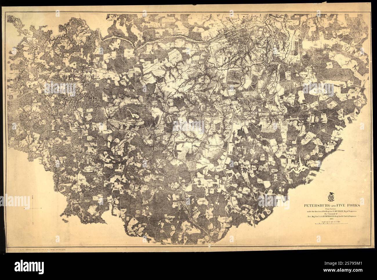 Petersburg and Five Forks. [1864-1865] 1867 by Michler N. (Nathaniel ...