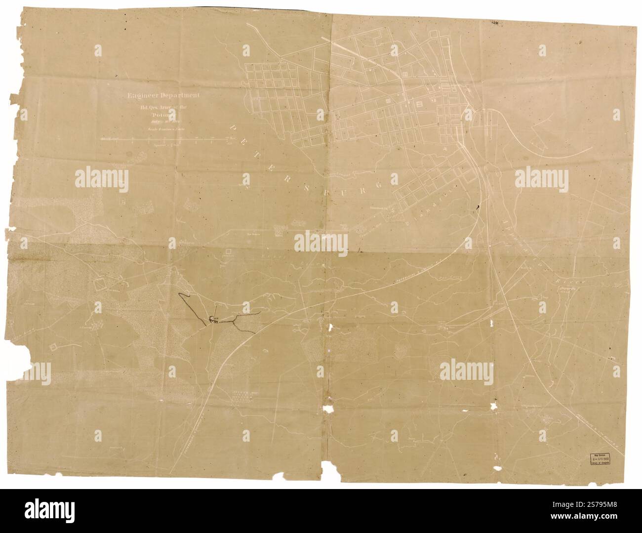 [Map of the environs of Petersburg from the Appomattox River to the ...