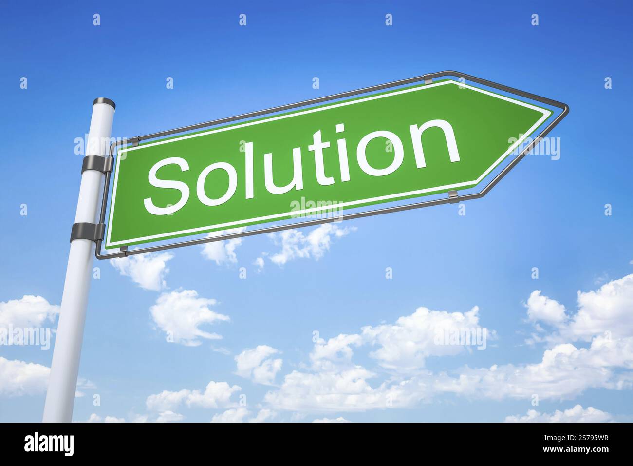 An image of a typical road sign arrow solution Stock Photo - Alamy