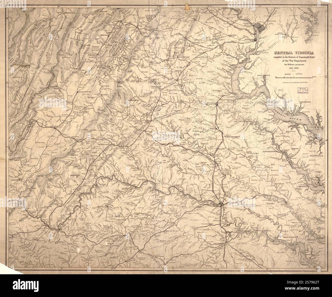 Central Virginia 1864 by United States. Army. Corps of Topographical ...