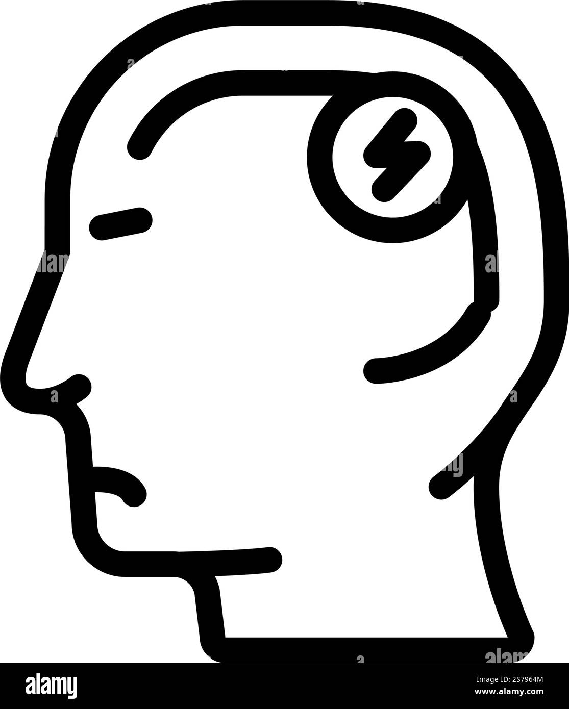 head pain body ache line icon vector. head pain body ache sign ...