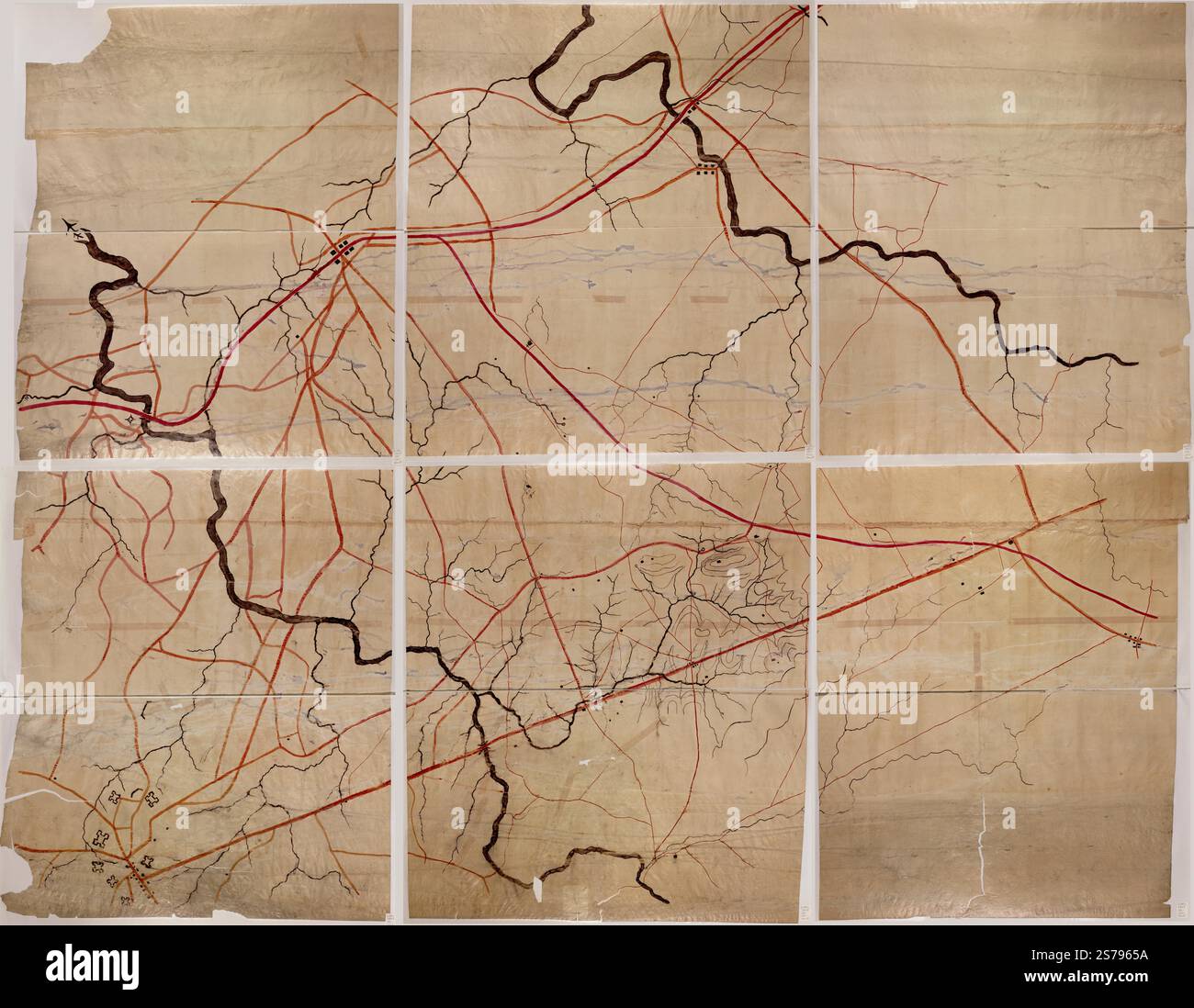 [Map of the Manassas battlefield area in Northern Virginia]. 1860 by ...
