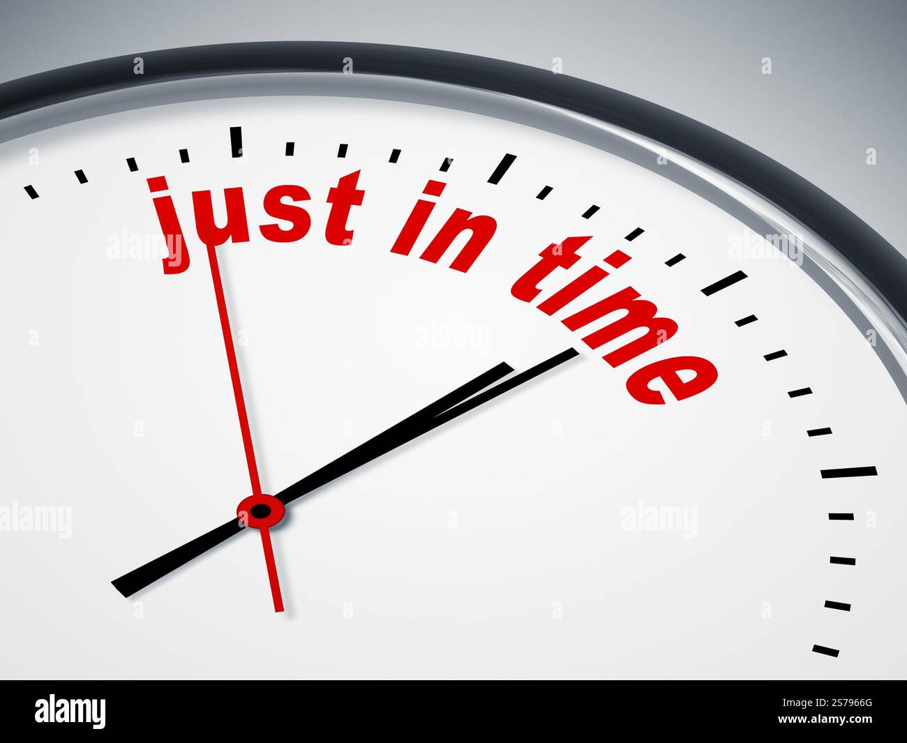 An image of a nice clock with just in time Stock Photo - Alamy