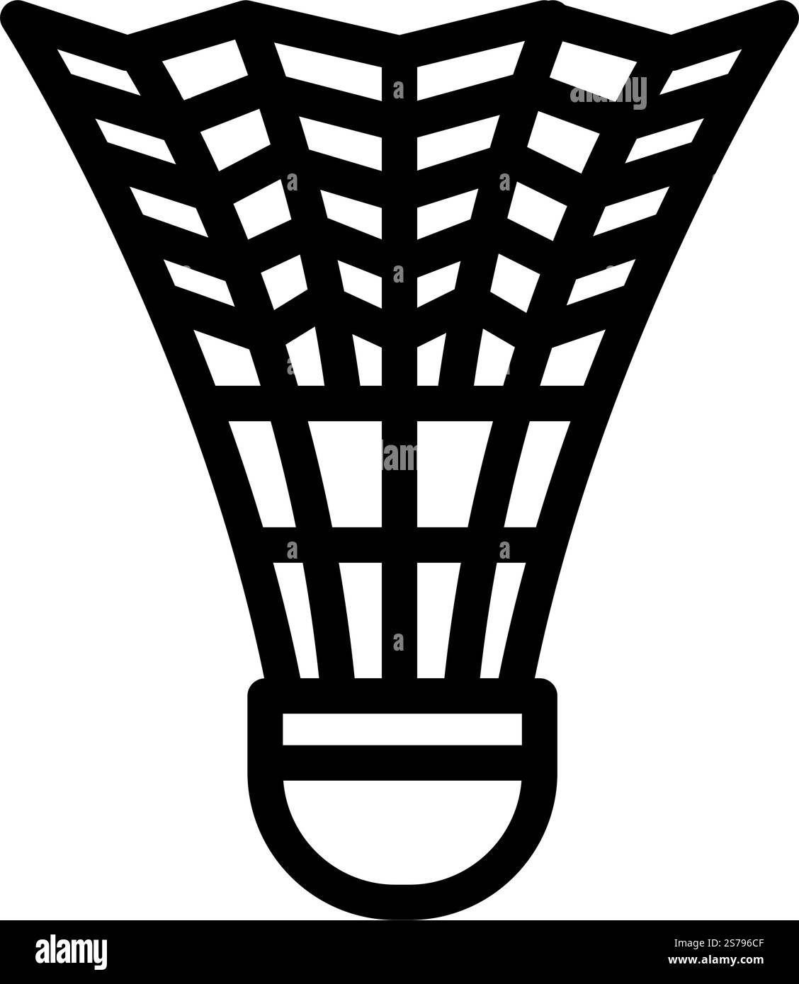 shuttlecock sport line icon vector. shuttlecock sport sign. isolated ...