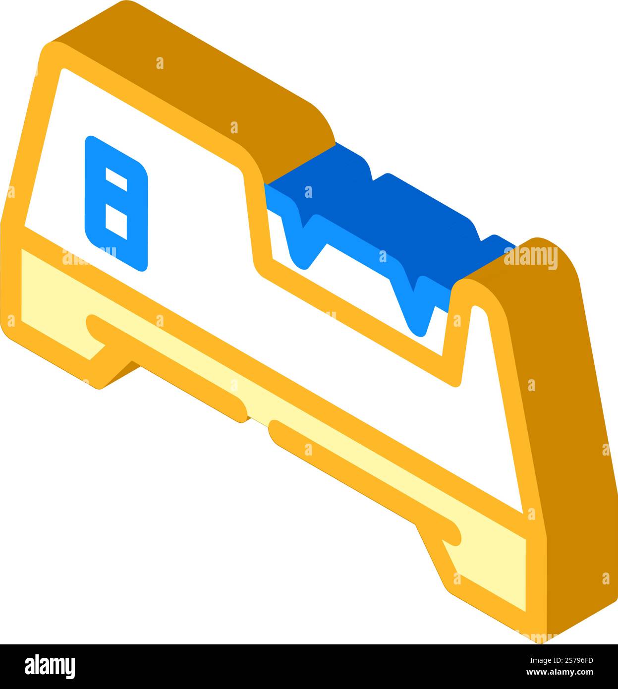 knife butcher sharpener isometric icon vector. knife butcher sharpener ...