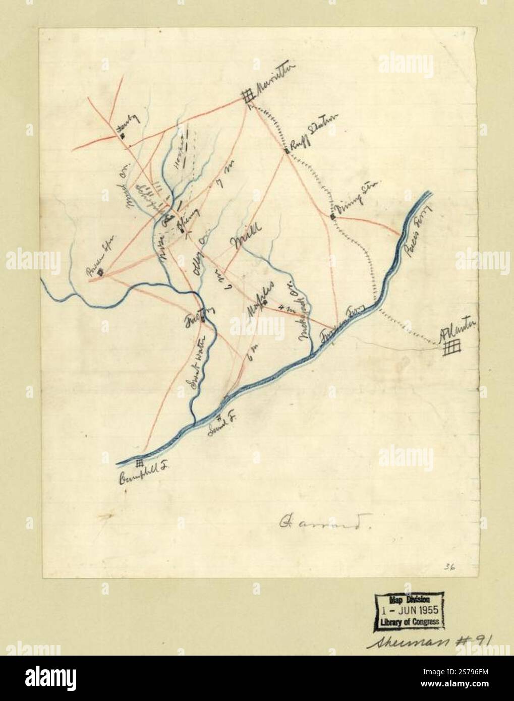 [Map of the Union troop positions southwest of Marietta, Georgia, June ...