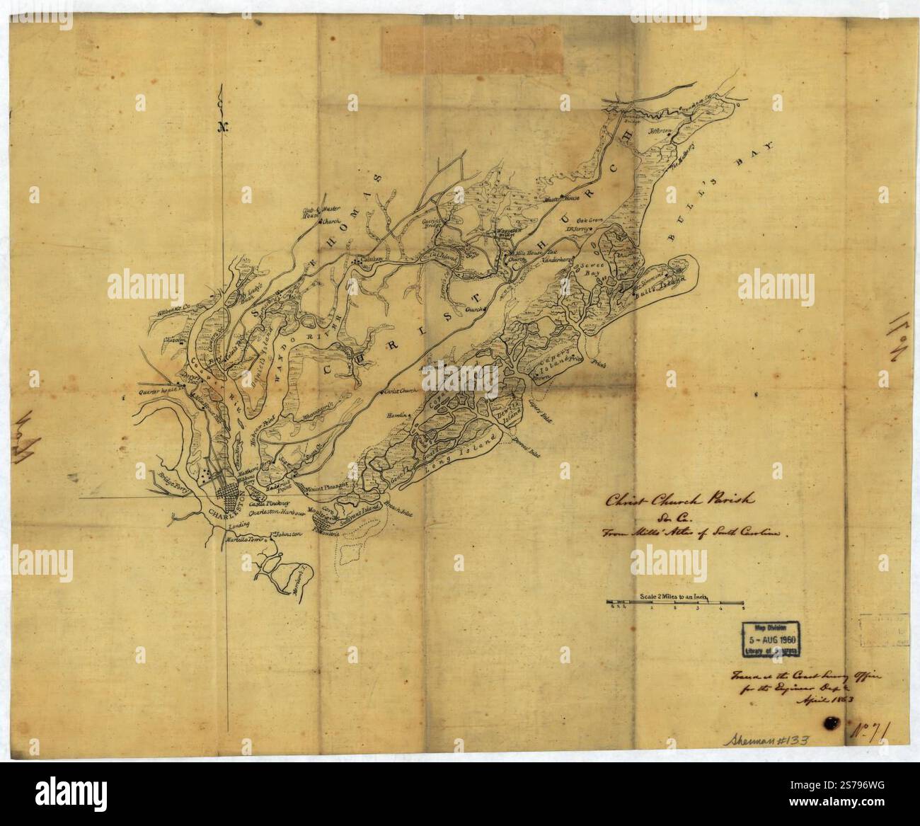 Charleston county map hi-res stock photography and images - Alamy