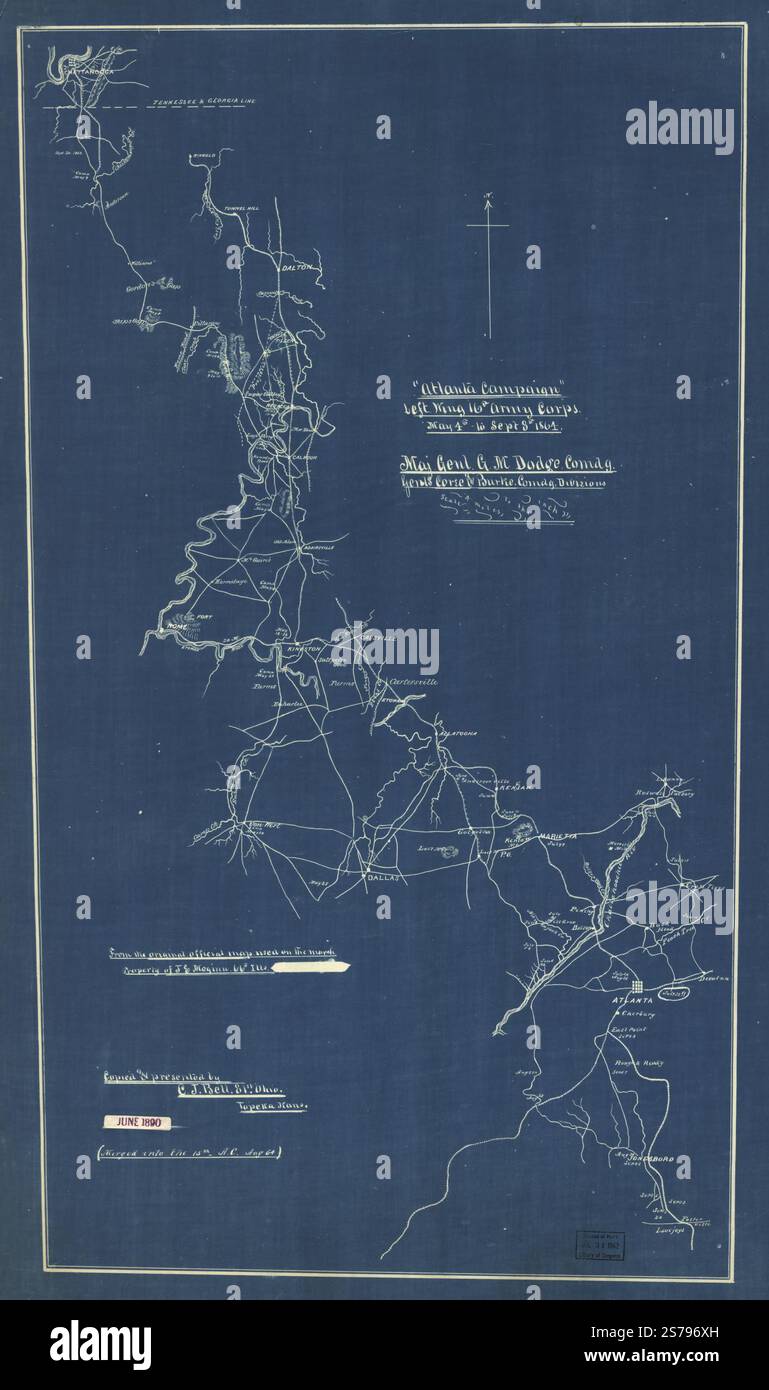 "Atlanta campaign," left wing 16th Army Corps., May 4th to Sept. 8th ...