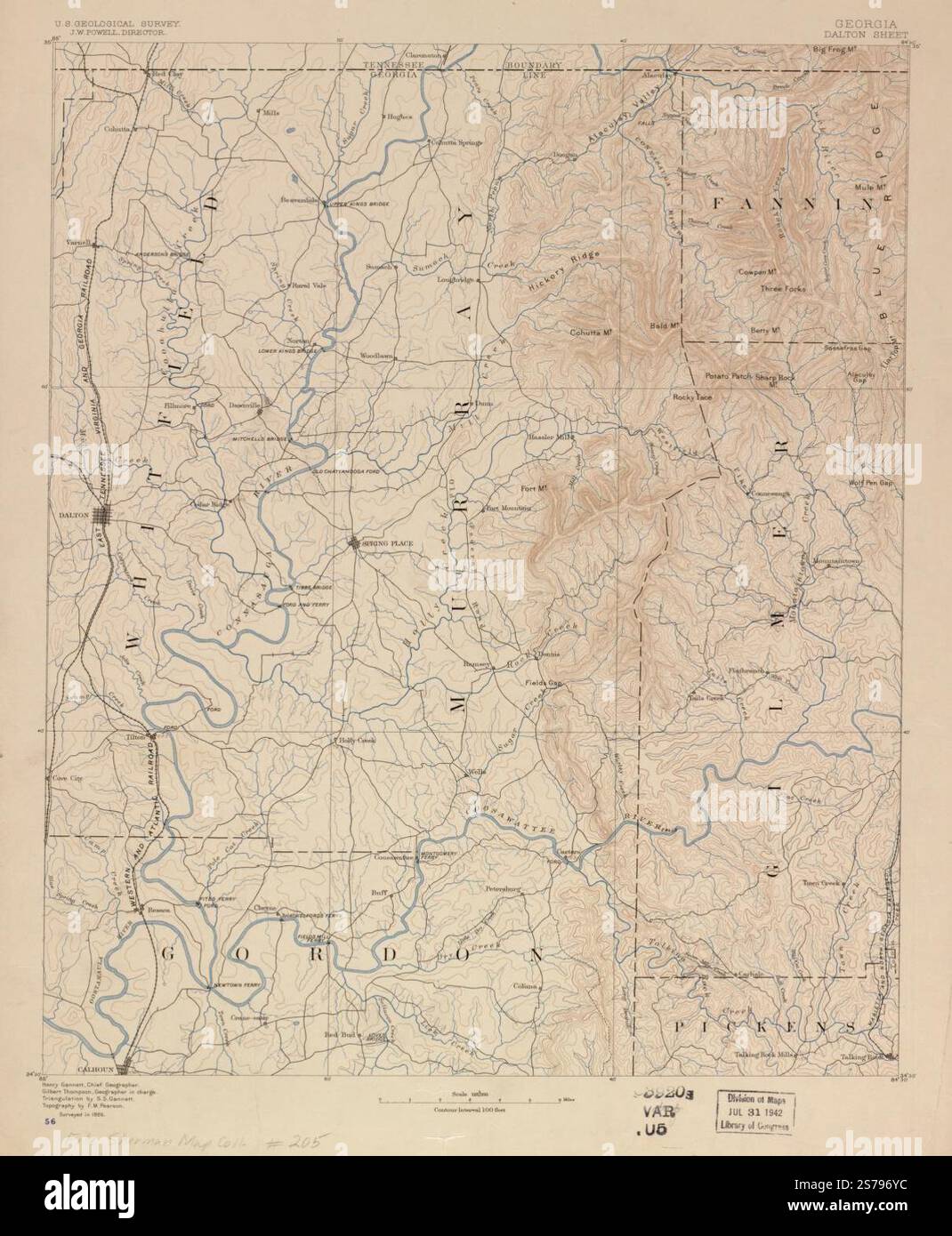 Map of dalton georgia hi-res stock photography and images - Alamy
