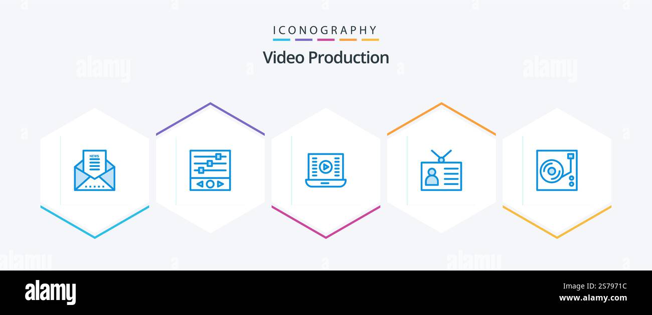 Video Production 25 Blue icon pack including output device. ancient tv ...