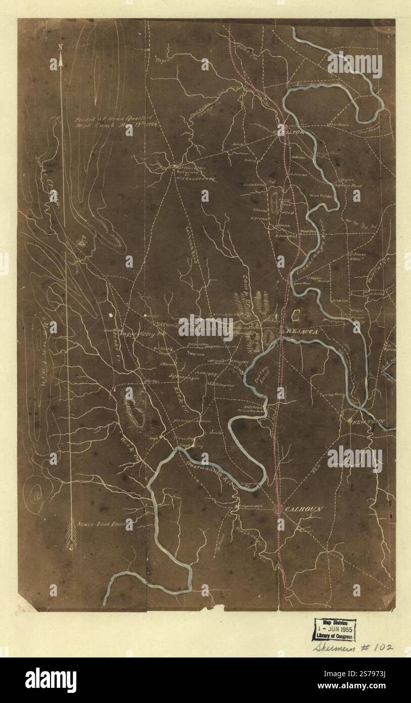 [Map of the environs of Resaca, Georgia]. 1864 by United States. Army ...