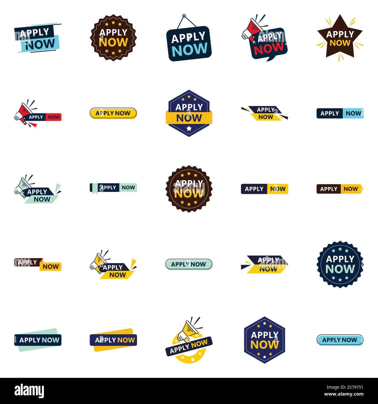 25 Impressive Apply Now Banners to Help You Stand Out Stock Vector ...