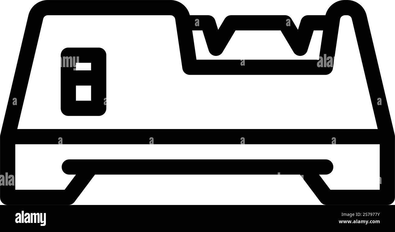 knife butcher sharpener line icon vector. knife butcher sharpener sign ...