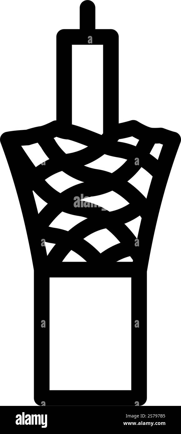 coaxial cable wire line icon vector. coaxial cable wire sign. isolated ...