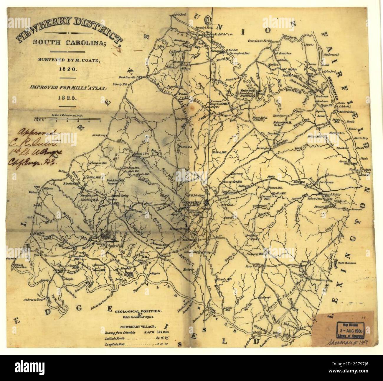 Mills map 1820 hi-res stock photography and images - Alamy