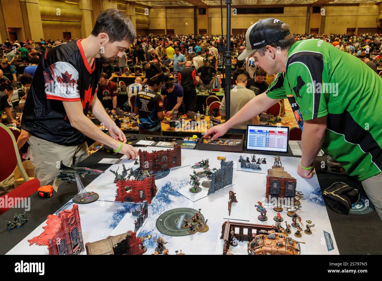 Las Vegas, USA. 18th Jan, 2025. Attendees compete at the Las Vegas Open ...