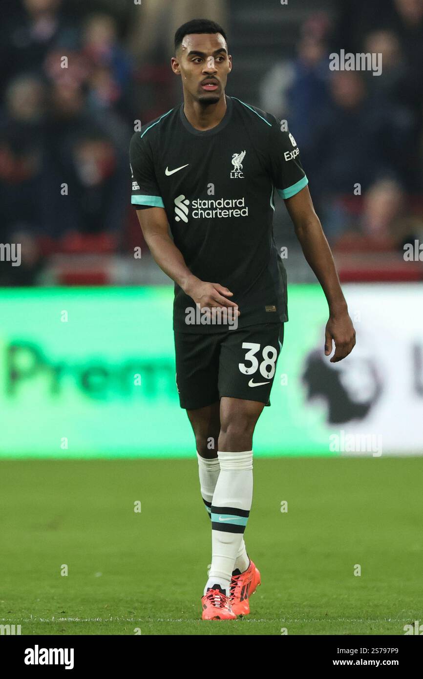 Ryan Gravenberch of Liverpool during the Premier League match Brentford ...