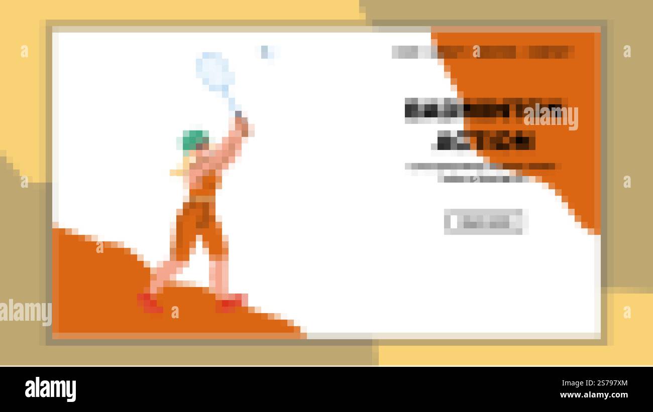 badminton action vector. racket fitness, court game, shuttlecock play ...