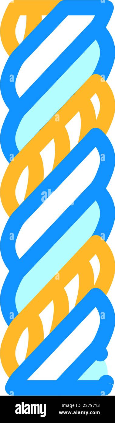 triplex wire cable color icon vector. triplex wire cable sign. isolated ...