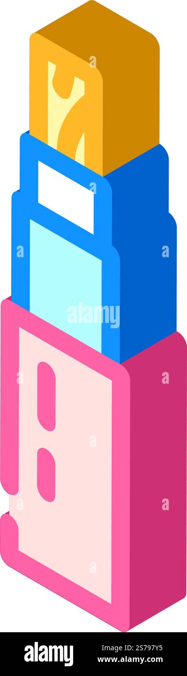 fire resistant cable wire isometric icon vector. fire resistant cable ...