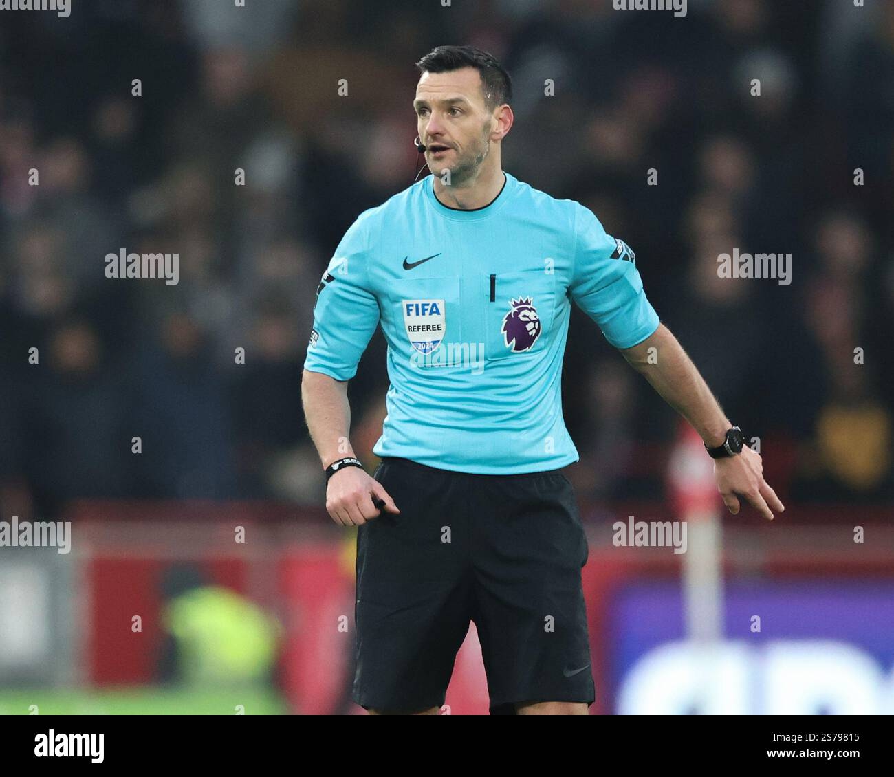 Referee Andy Madley during the Premier League match Brentford vs ...