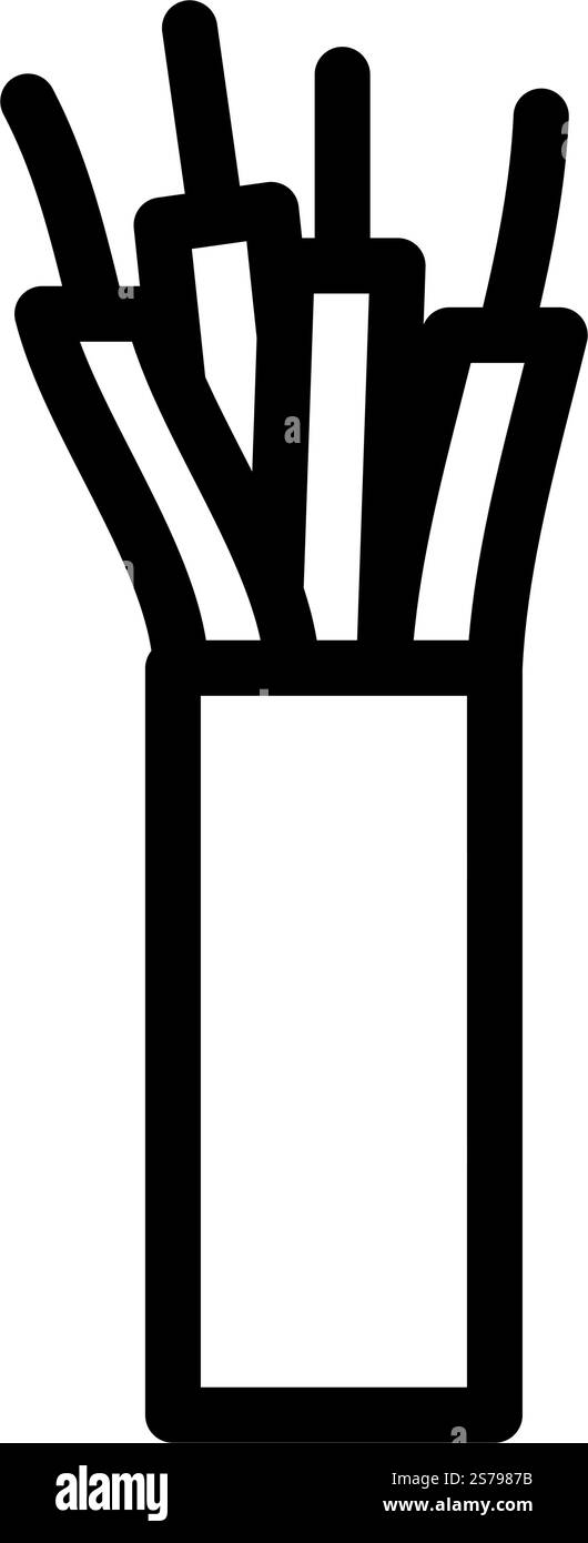 low voltage wire cable line icon vector. low voltage wire cable sign ...