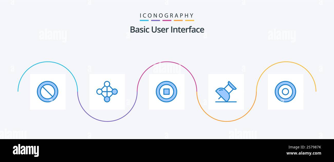 Basic Blue 5 Icon Pack Including . user. interface. line. basic Stock Vector Image & Art - Alamy