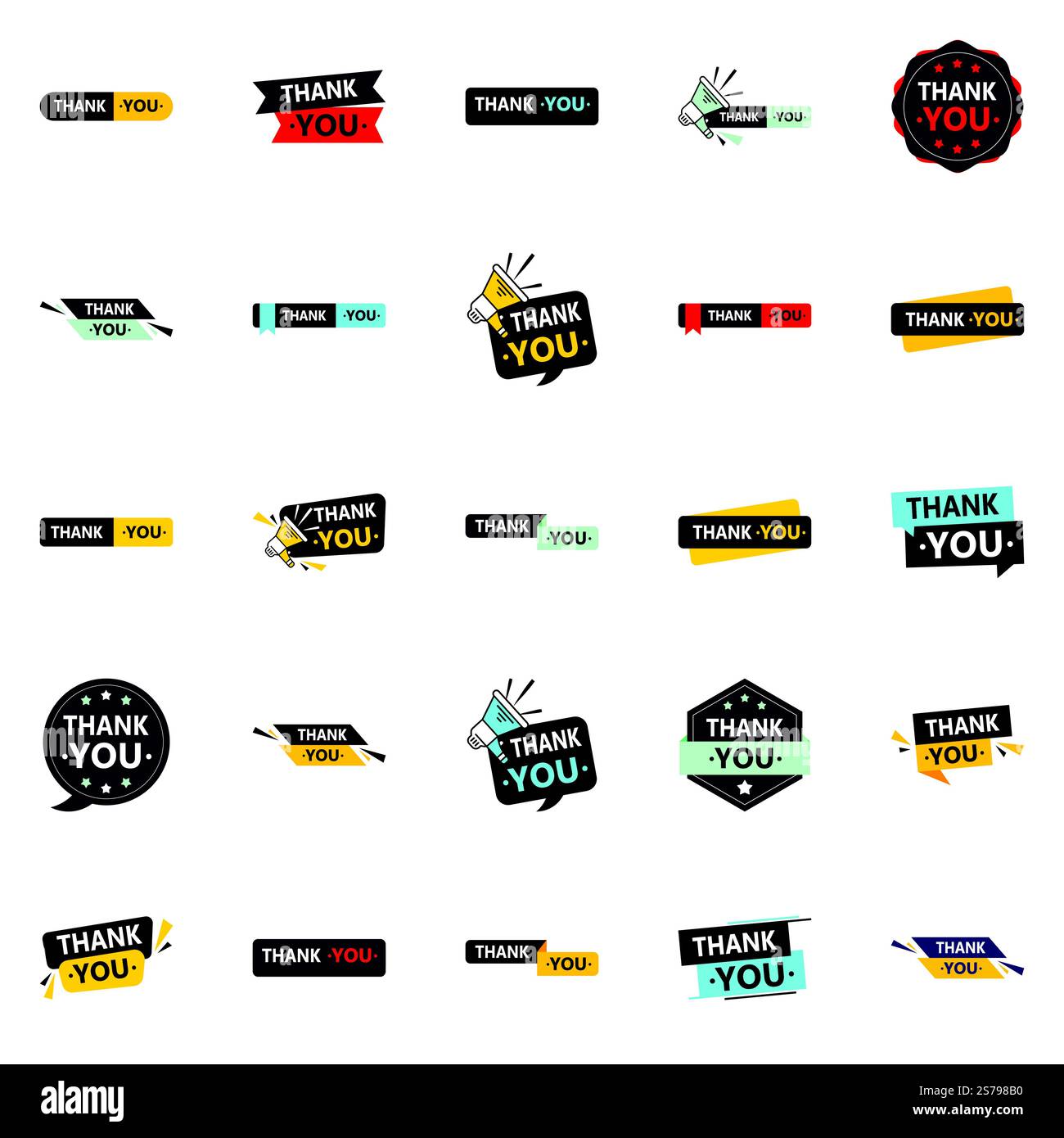 Thank You 25 Unique Vector Images to Show Your Appreciation Stock Vector Image & Art - Alamy