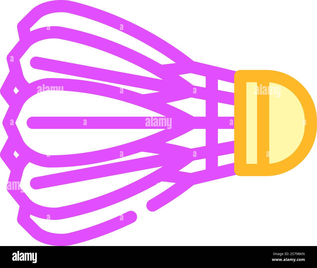 shuttlecock game color icon vector. shuttlecock game sign. isolated ...