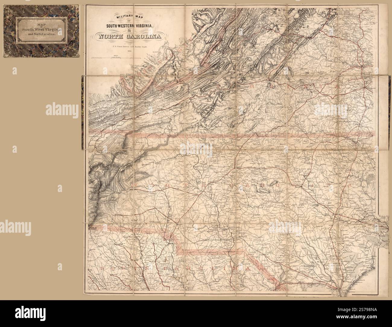 Military map of south-western Virginia & North Carolina 1865 by ...