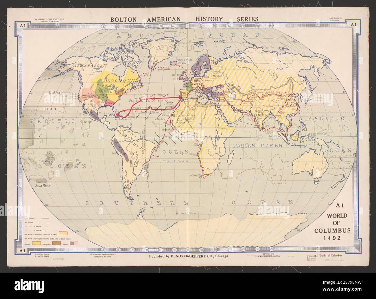 [Hart-Bolton American history maps] 1917 by Blair R. Baxter, Denoyer L ...