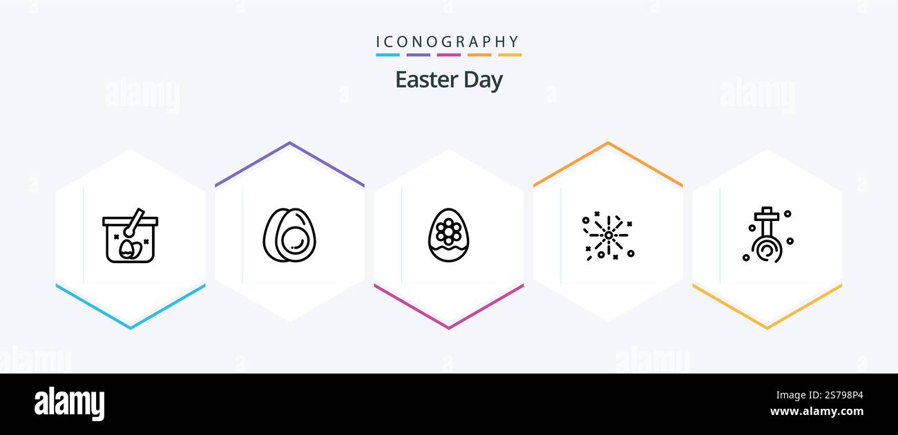 Easter 25 Line icon pack including christian. easter. egg. holiday ...