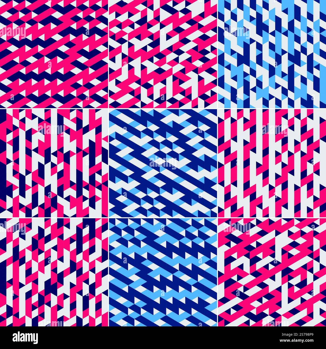 Title sheet covers set with colorful isometric shapes and lines that ...