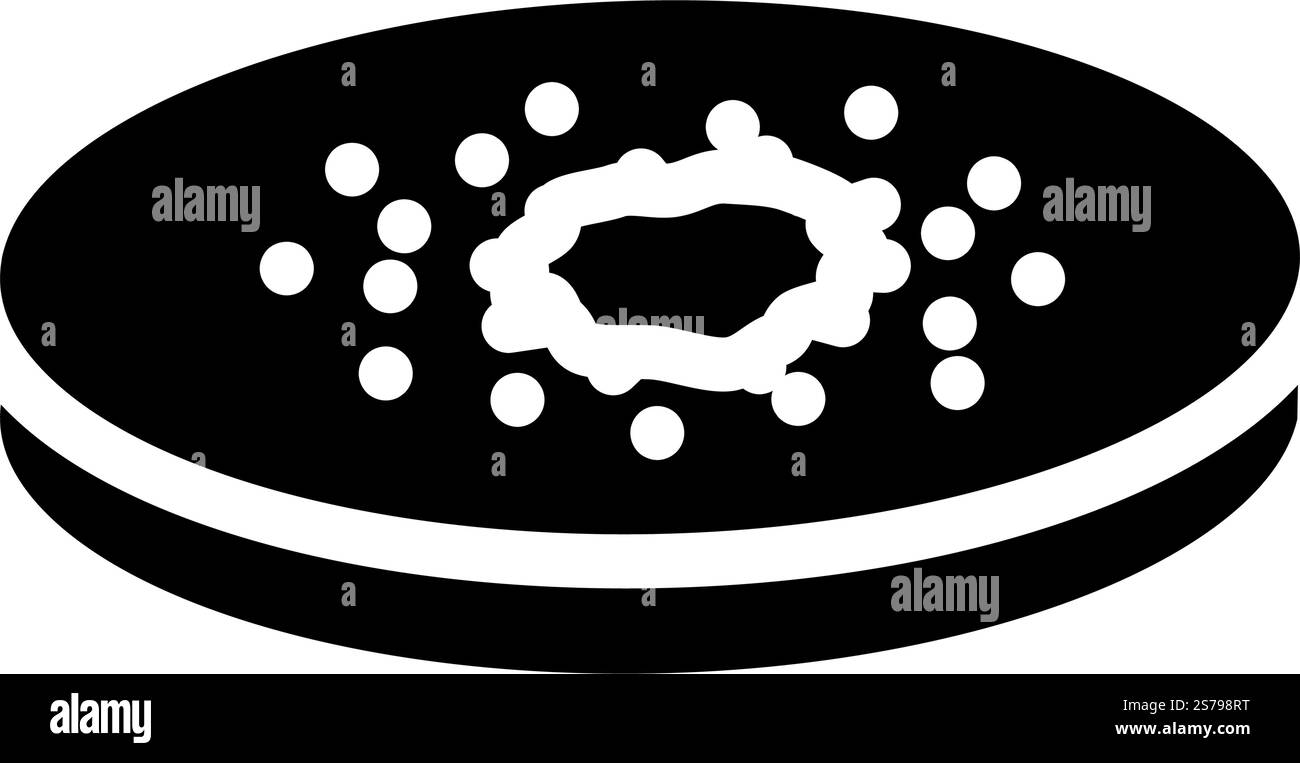 slice kiwi glyph icon vector. slice kiwi sign. isolated symbol ...