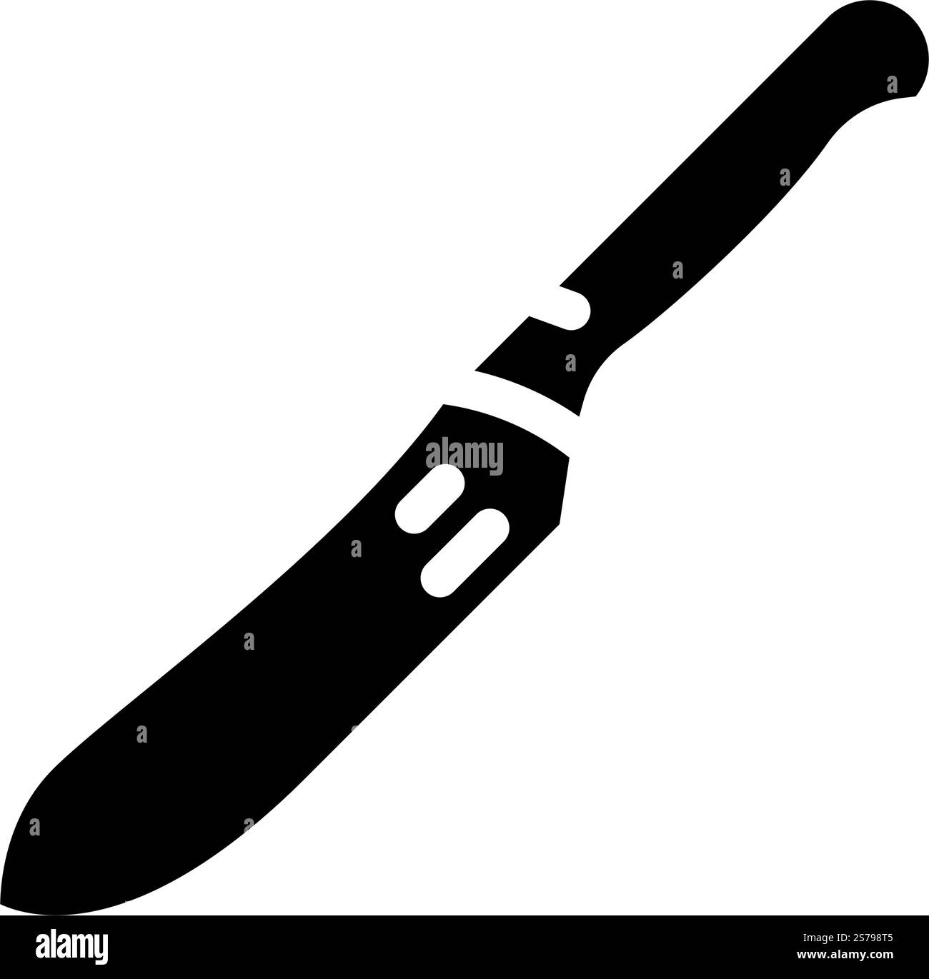 butcher meat knife glyph icon vector. butcher meat knife sign. isolated ...