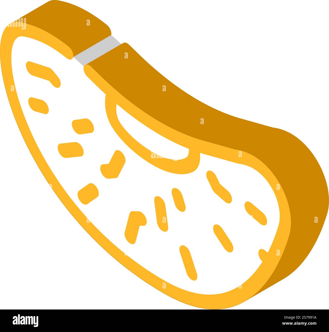 wedge mandarin clementine isometric icon vector. wedge mandarin ...