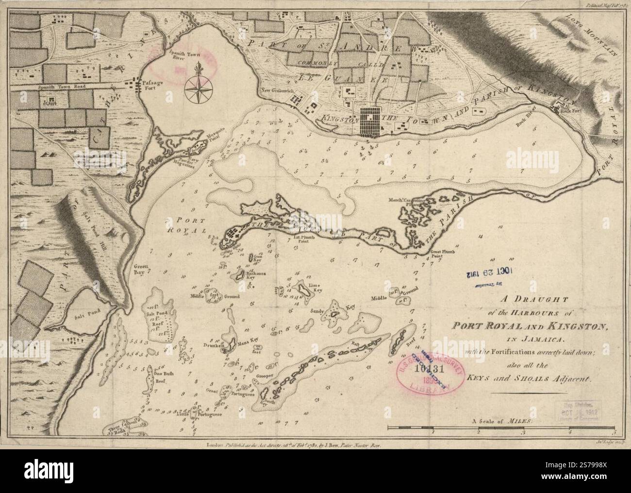 Map of jamaica 1800 hi-res stock photography and images - Alamy