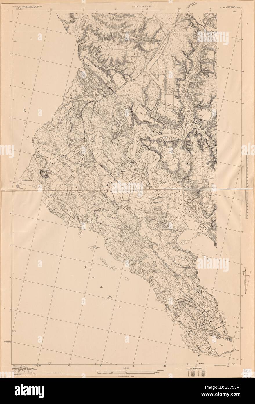 Mulberry Island, Virginia, Camp Abraham Eustis : special military map ...