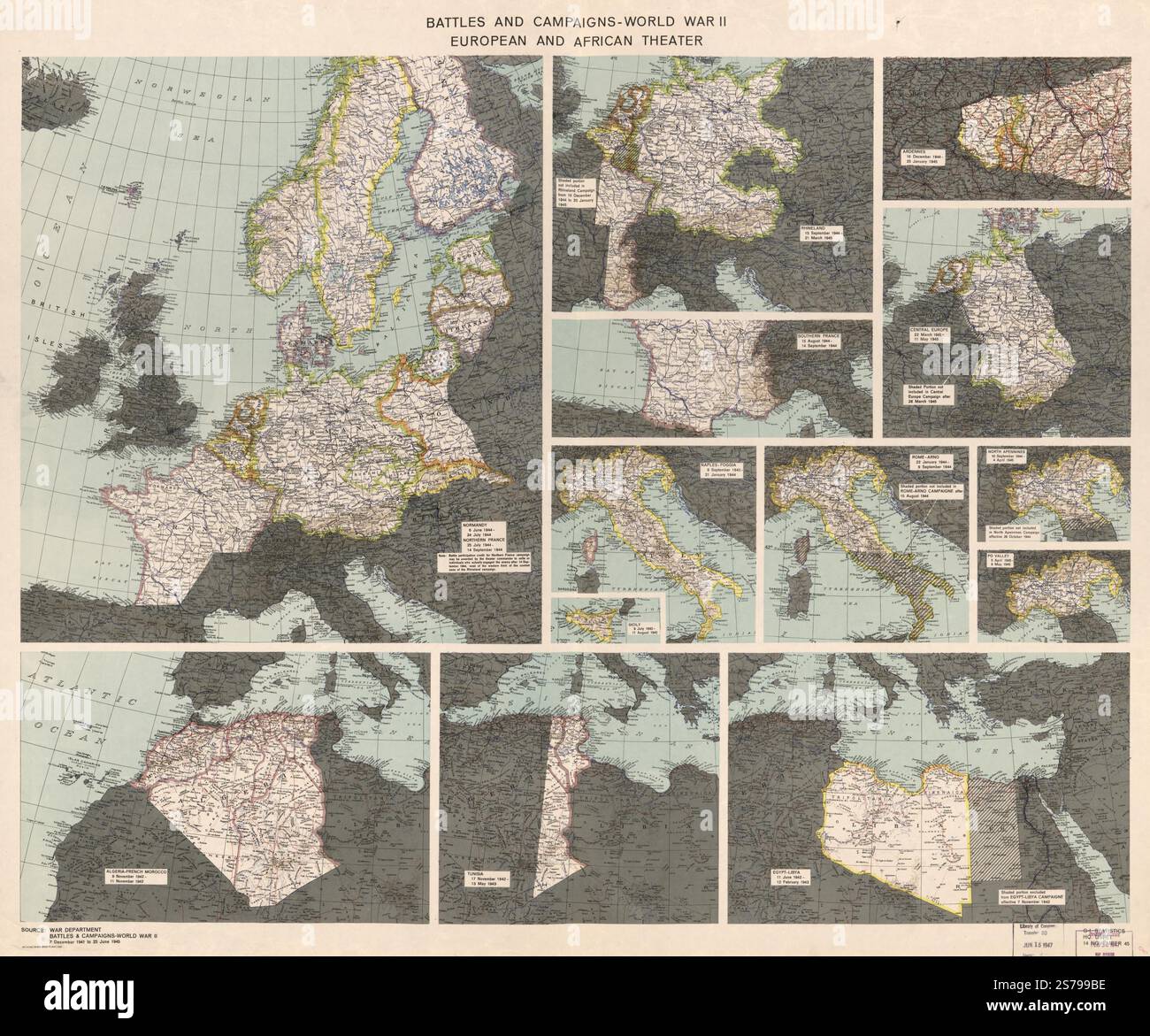Battles and campaigns : World War II, European and African theater 1945 ...