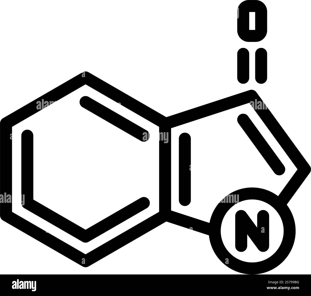 Chemistry Molecular Structure Line Icon Vector Chemistry Molecular Structure Sign Isolated