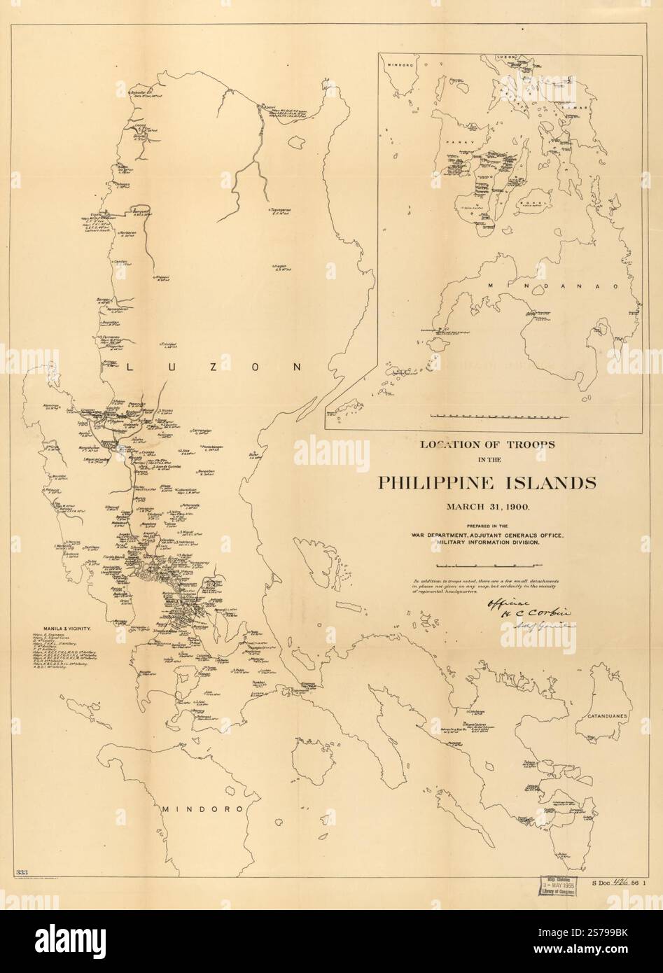 Location of troops in the Philippine Islands, March 31, 1900 1900 by ...