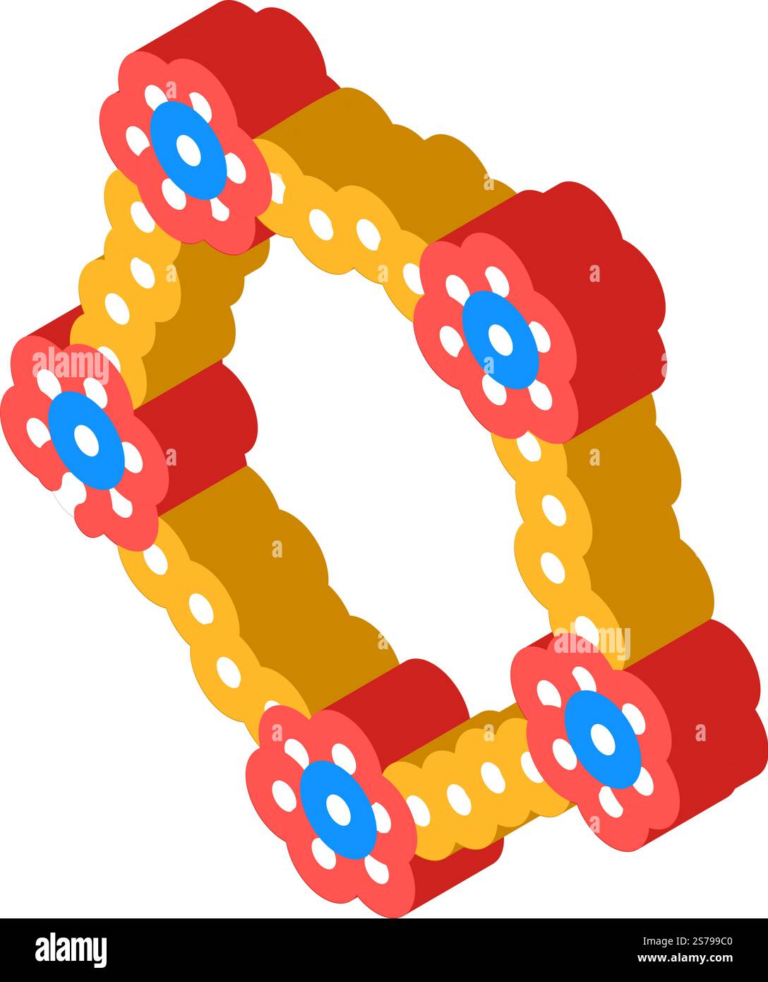 Molecular Structure Isometric Icon Vector Molecular Structure Sign Isolated Symbol