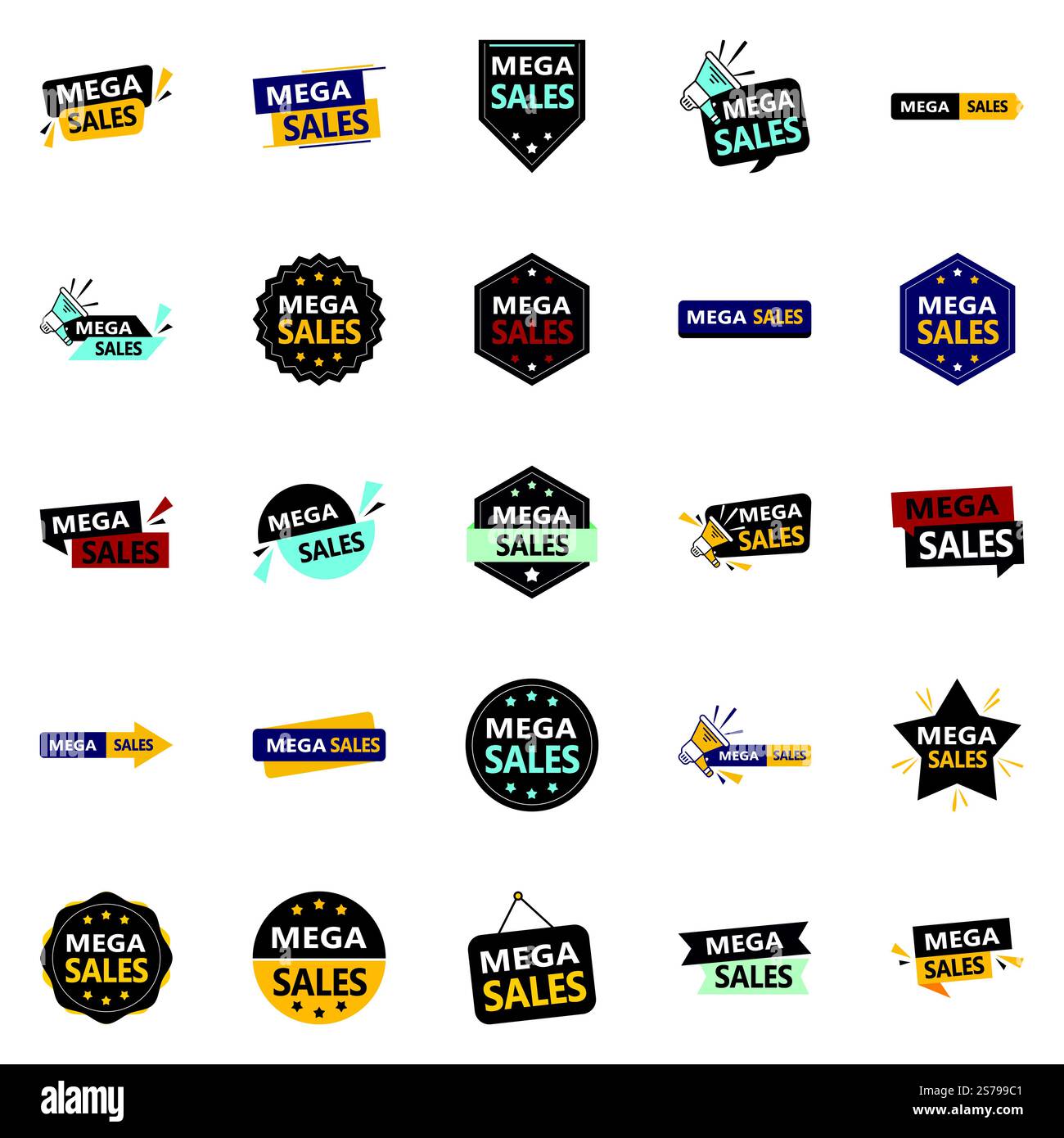 Mega Sale Bundle 25 Diverse Vector Designs for Your Marketing Efforts ...