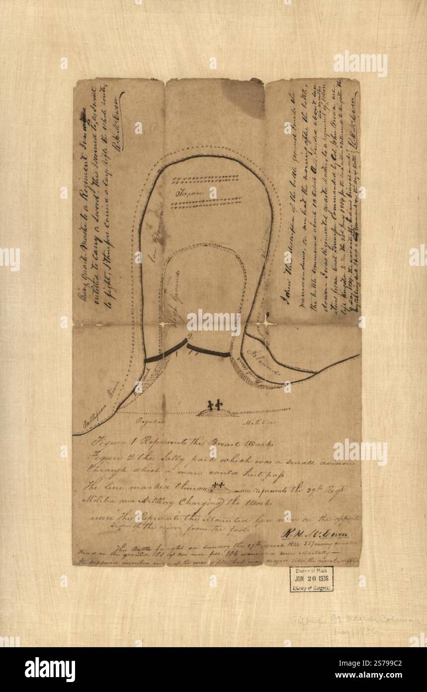 [Sketch map of the Battle of Horseshoe Bend of Tallapoosa River, 27th ...