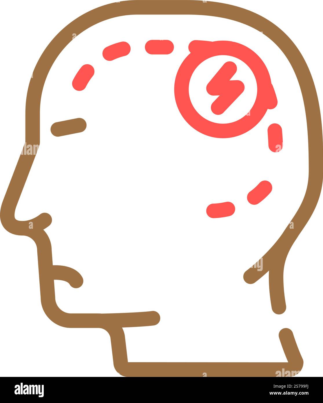 head pain body ache color icon vector. head pain body ache sign ...